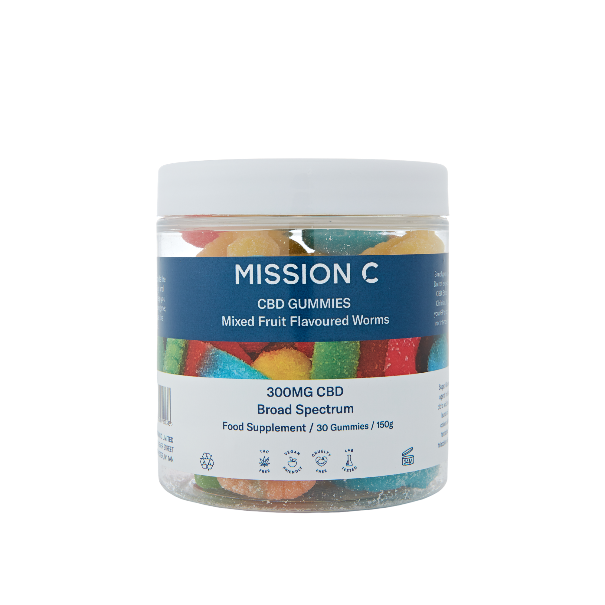 CBD Gummies – Mix Fruit Flavoured Worms – Mission C